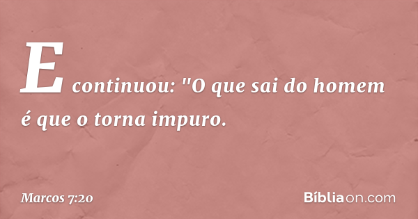 Marcos 7:20 - Bíblia