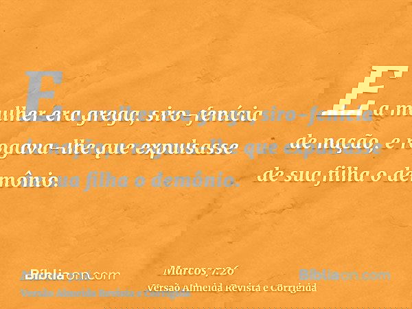 Marcos 7:26 - Bíblia