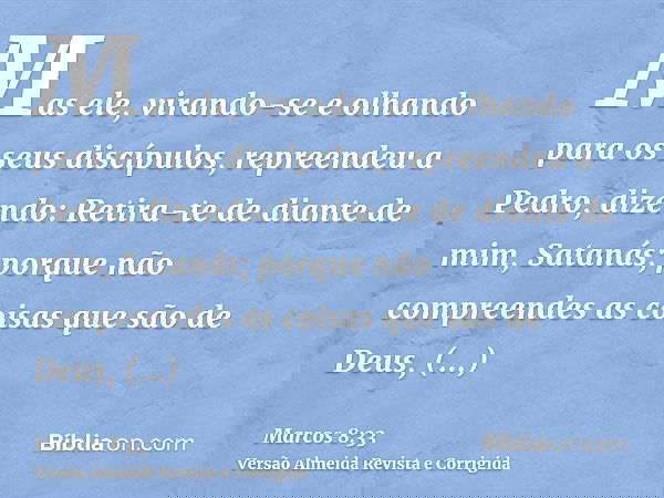 Marcos 8:33 - Bíblia