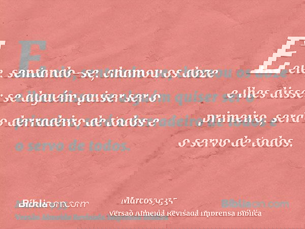 Marcos 9:35 - Bíblia