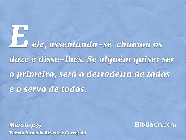 Marcos 9:35 - Bíblia