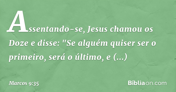 Marcos 9:35 - Bíblia