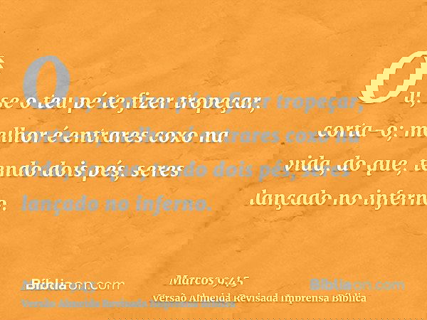 Marcos 9:45 - Bíblia