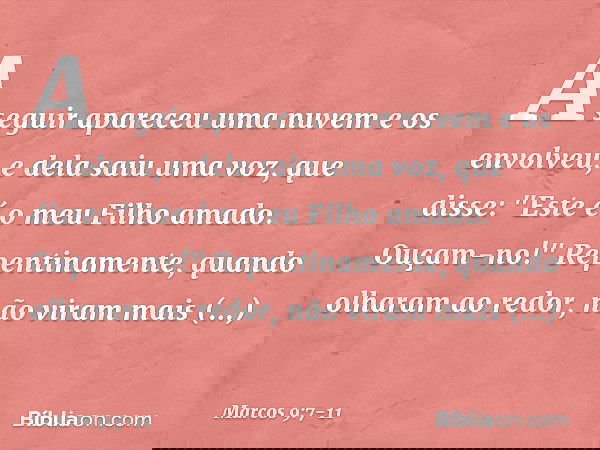 Marcos 9:7-11 - Bíblia
