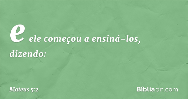 Mateus 5:2 - Bíblia