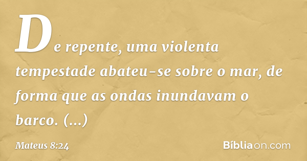 Mateus 8:24 - Bíblia
