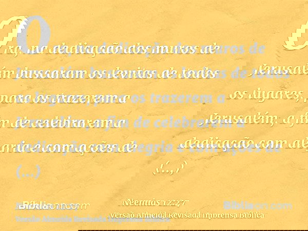 Neemias 12:27 - Bíblia