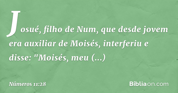 Números 11:28 - Bíblia