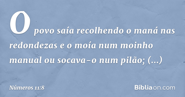 Números 11:8 - Bíblia
