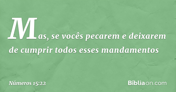 Números 15:22 - Bíblia