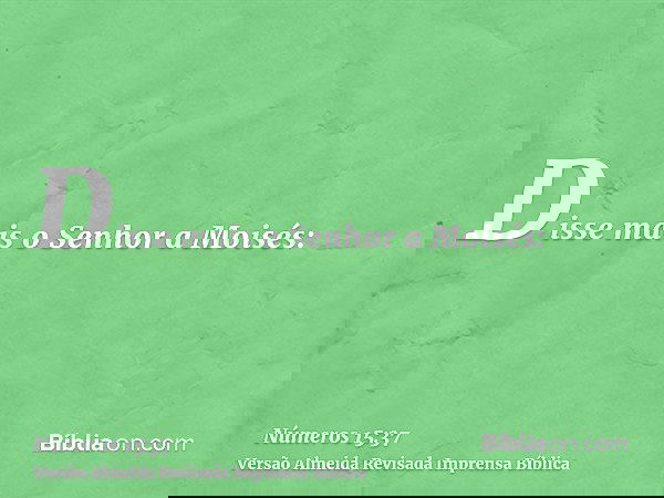 Números 15:37 - Bíblia