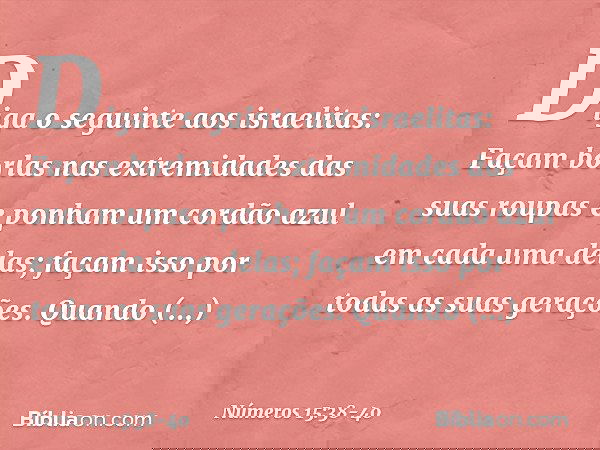 Números 15:38-40 - Bíblia