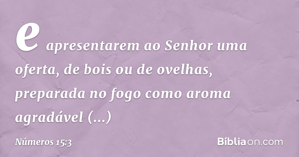 Números 15:3 - Bíblia