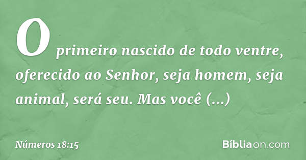 Números 18:15 - Bíblia
