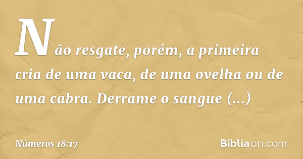 Números 18:17 - Bíblia