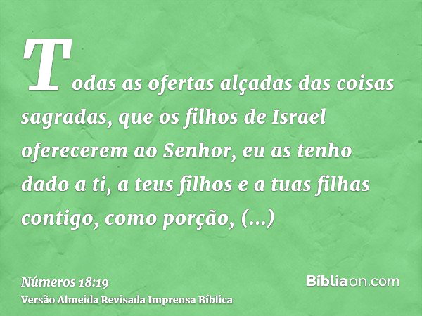 Números 18:19 - Bíblia
