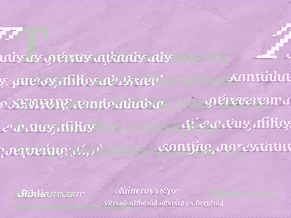 Números 18:19 - Bíblia