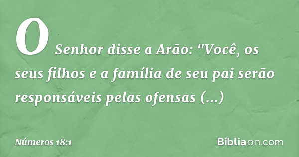 Números 18:1 - Bíblia