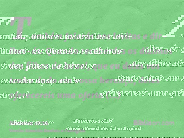 Números 18:26 - Bíblia