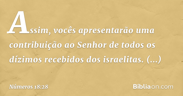 Números 18:28 - Bíblia