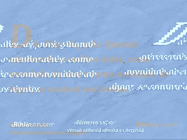 Números 18:30 - Bíblia