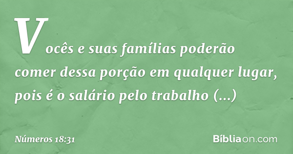 Números 18:31 - Bíblia