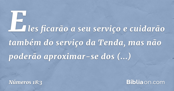 Números 18:3 - Bíblia
