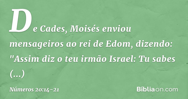 Números 20:14-21 - Bíblia