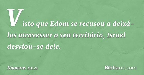 Números 20:21 - Bíblia