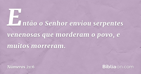 Números 21:6 - Bíblia