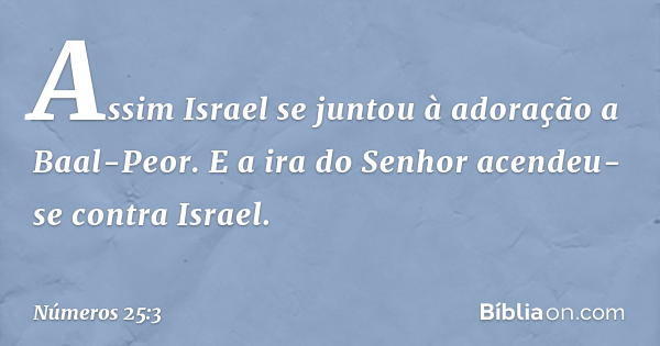 Números 25:3 - Bíblia