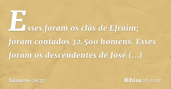 Números 26:37 - Bíblia