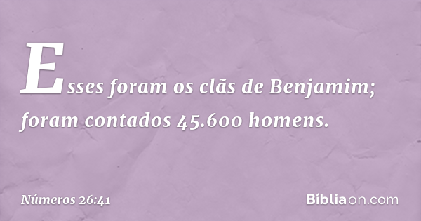 Números 26:41 - Bíblia
