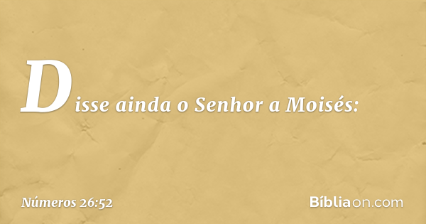 Números 26:52 - Bíblia