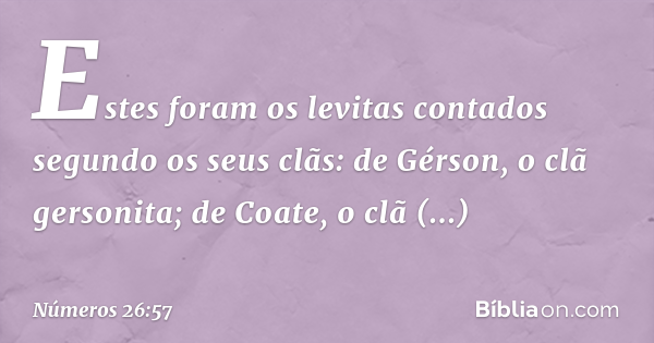 Números 26:57 - Bíblia