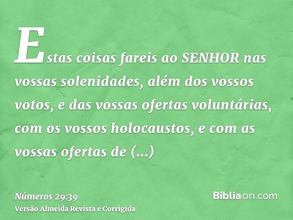 Números 29:39 - Bíblia