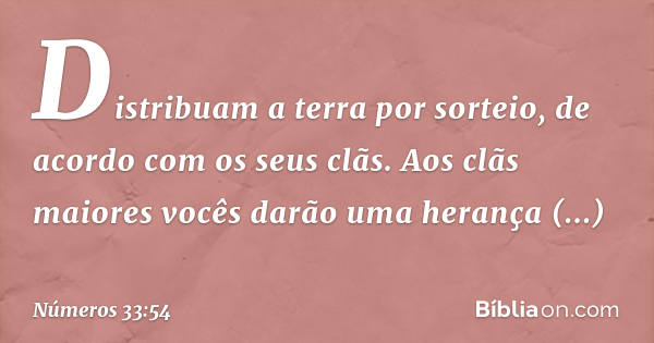 Números 33:54 - Bíblia