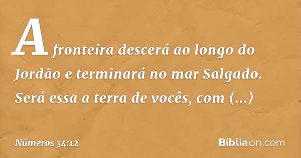 Números 34:12 - Bíblia