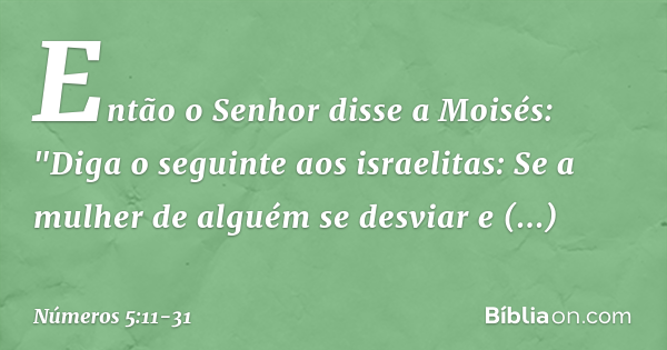 Números 5:11-31 - Bíblia