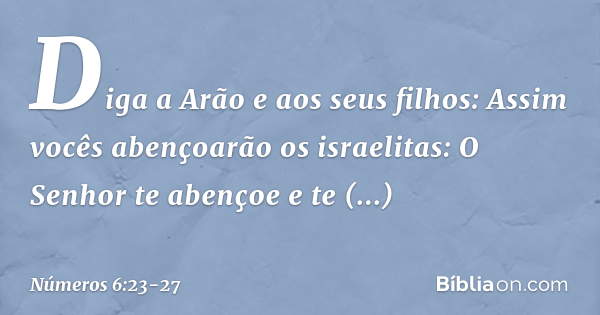 Números 6:23-27 - Bíblia