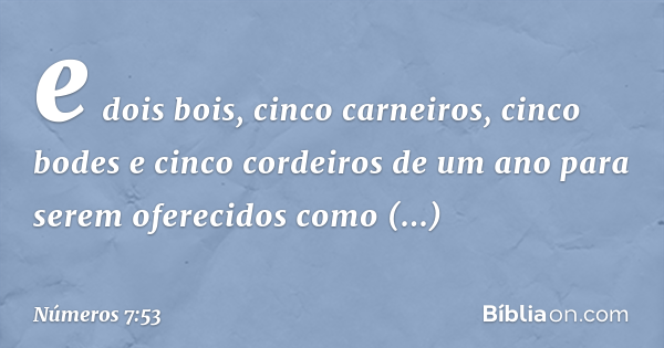 Números 7:53 - Bíblia
