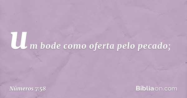Números 7:58 - Bíblia