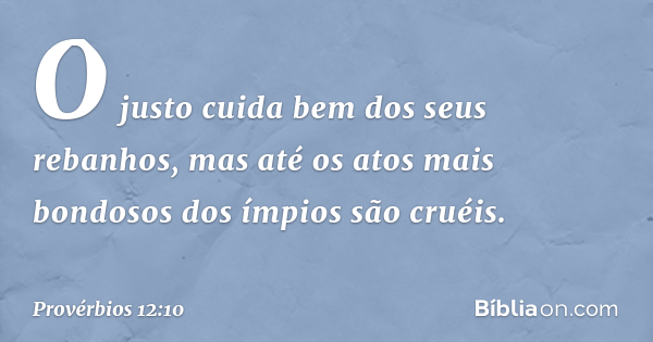Provérbios 12:10 - Bíblia