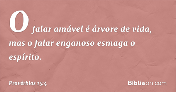 Provérbios 15:4 - Bíblia