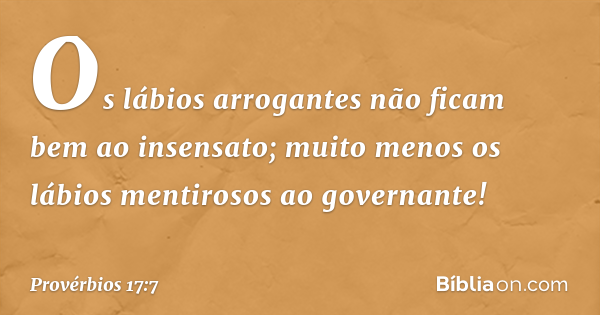 Provérbios 17:7 - Bíblia