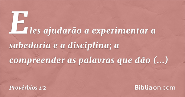 Provérbios 1:2 - Bíblia