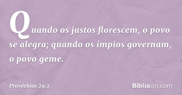 Provérbios 29:2 - Bíblia