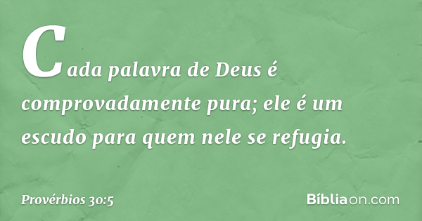 Provérbios 30:5 - Bíblia