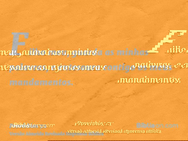 Provérbios 7:1 - Bíblia