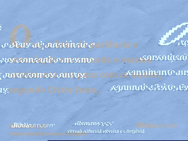 Romanos 15:5 - Bíblia